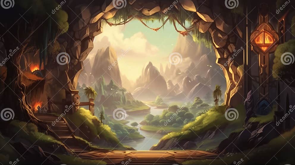 Immersive Computer Game Background Sets the Stage for Epic Adventures ...