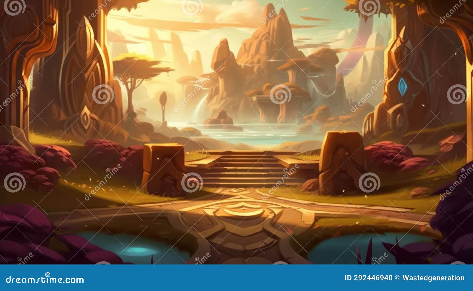 Immersive Computer Game Background Sets the Stage for Epic Adventures ...