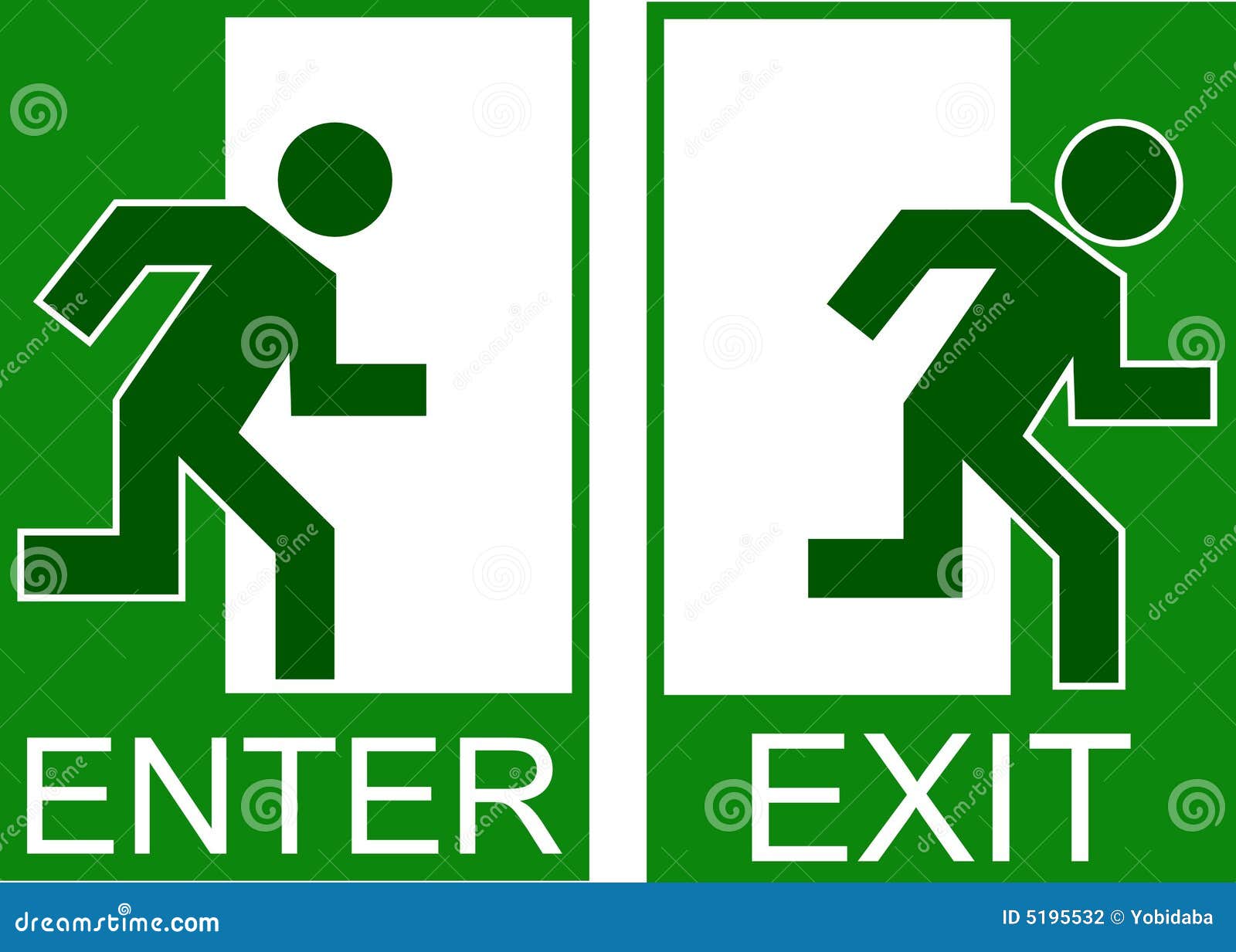 Enter exit stock illustration. Illustration of doorway - 5195532