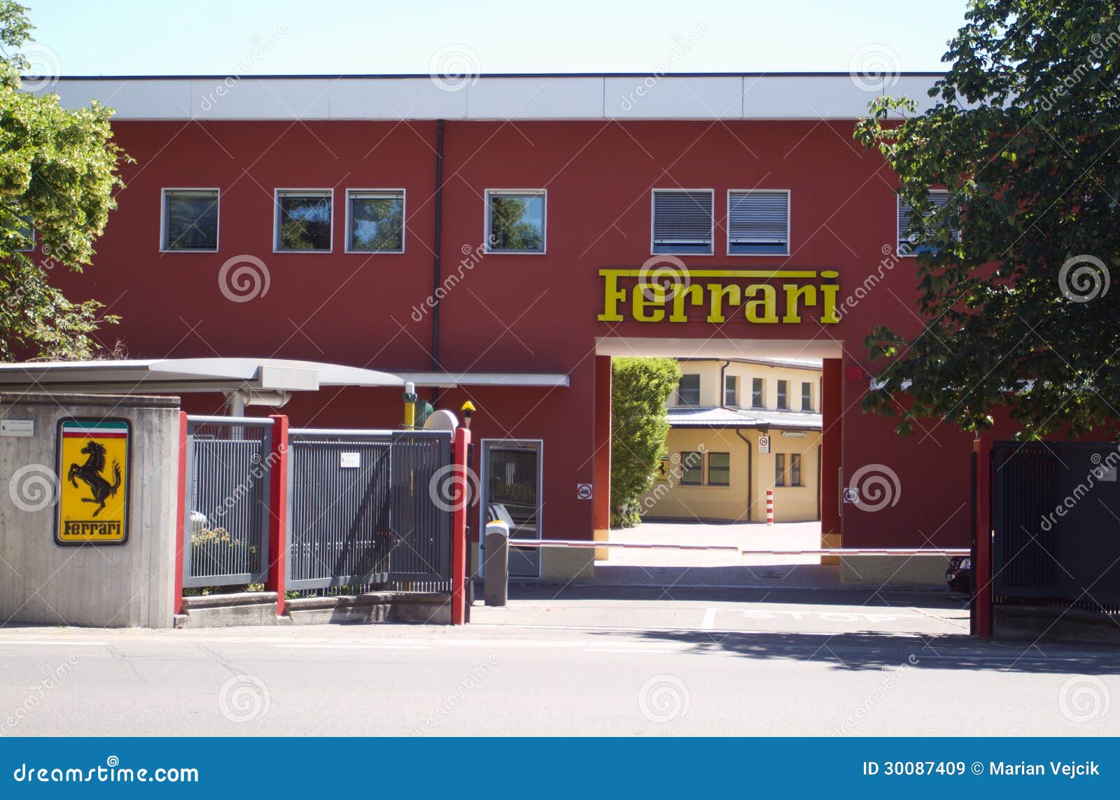 Enter the factory Ferrari editorial stock image. Image of lounge - 30087409