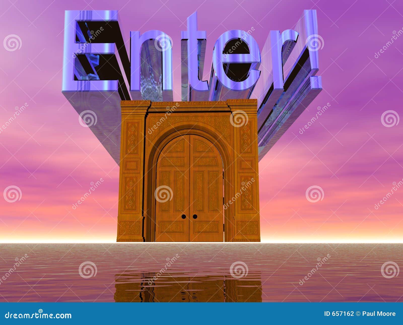 Enter Here stock illustration. Illustration of hall, vertical - 657162