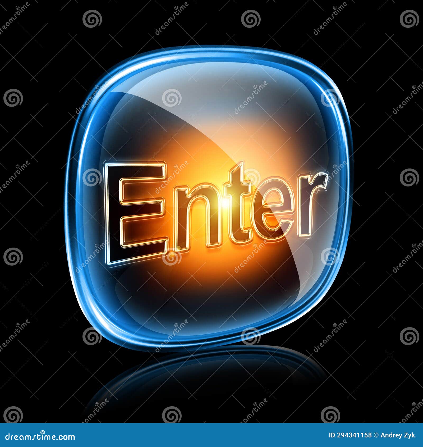 Enter icon neon. stock illustration. Illustration of shadow - 294341158