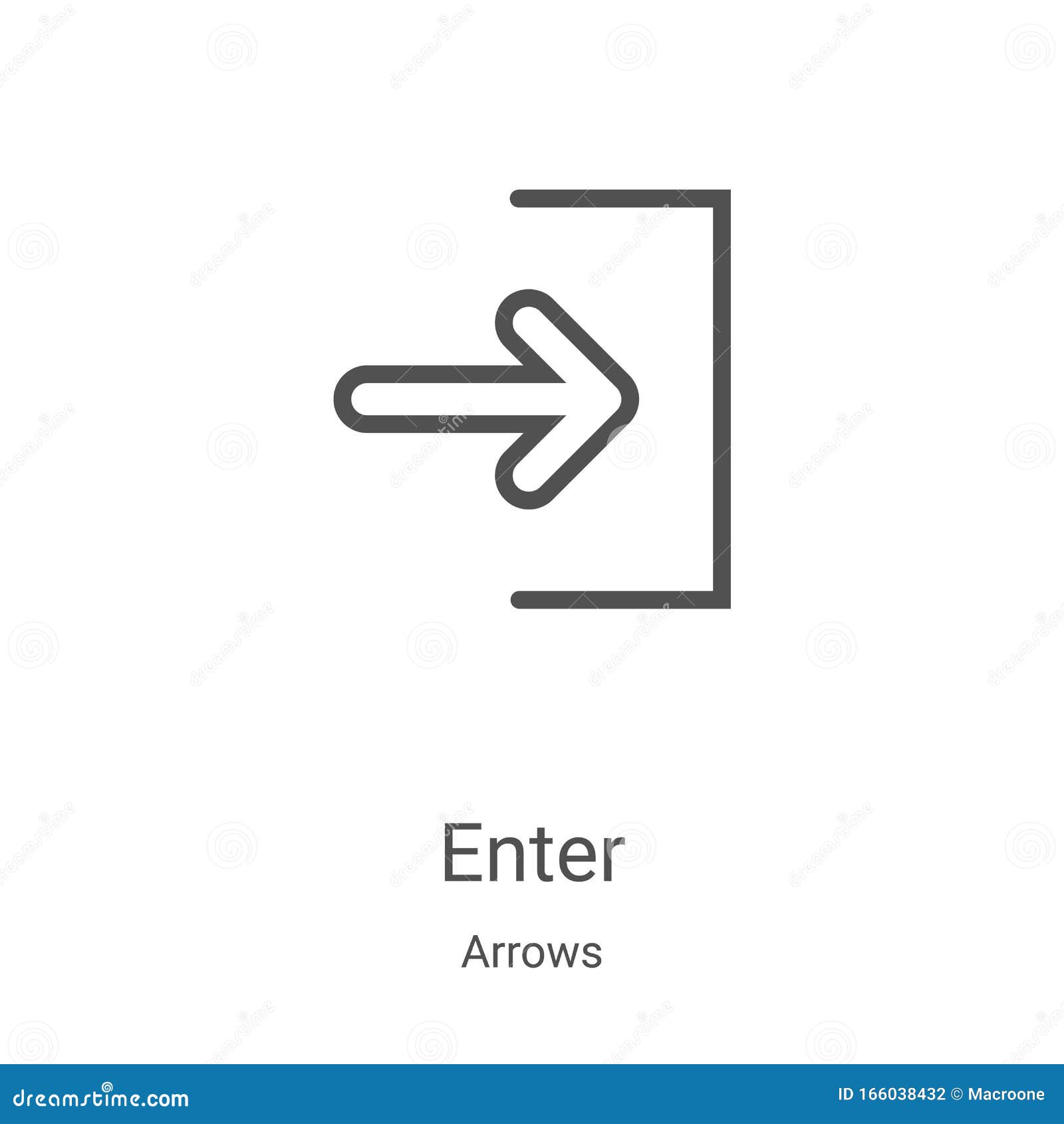 Enter Icon Vector from Arrows Collection. Thin Line Enter Outline Icon ...
