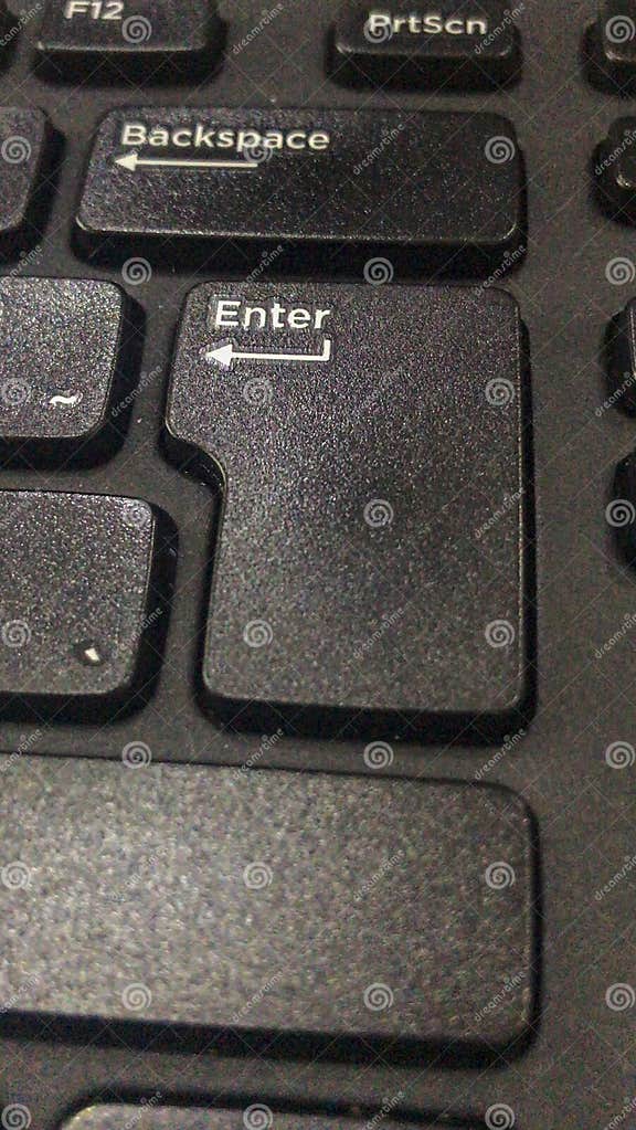 Enter Key on Computer Keyboard Stock Image - Image of electronic, enter ...