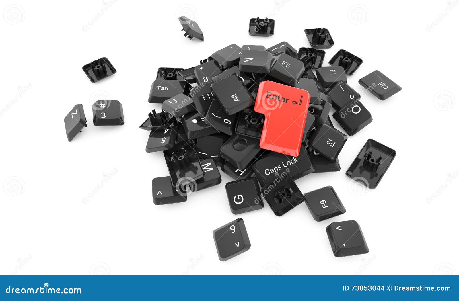Enter Key - 3d Illustration Stock Illustration - Illustration of word ...