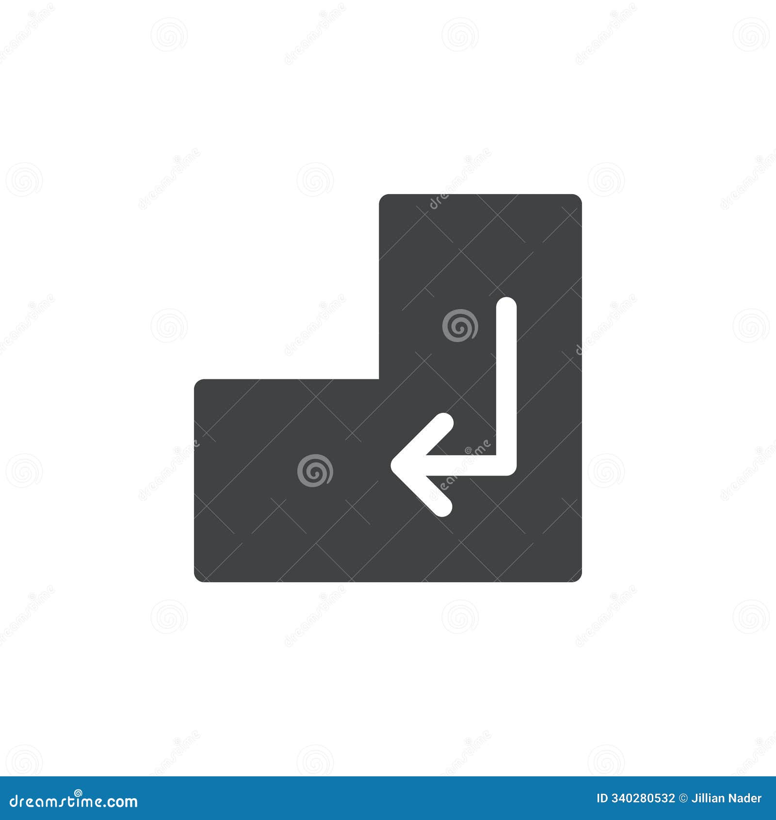 Enter Key Icon Simple Vector Symbol Stock Vector - Illustration of ...