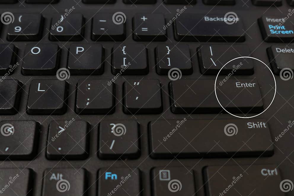 The Enter Key on a Keyboard Coputer or Labtop Stock Photo - Image of ...