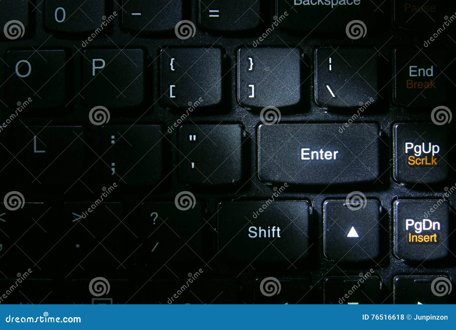 Enter Key of a Laptop Computer Keyboard Stock Photo - Image of computer ...