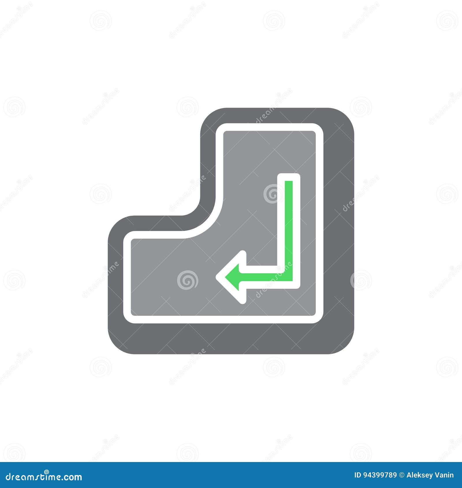 Enter Key Vector Icon, Colorful Sign. Stock Vector - Illustration of ...