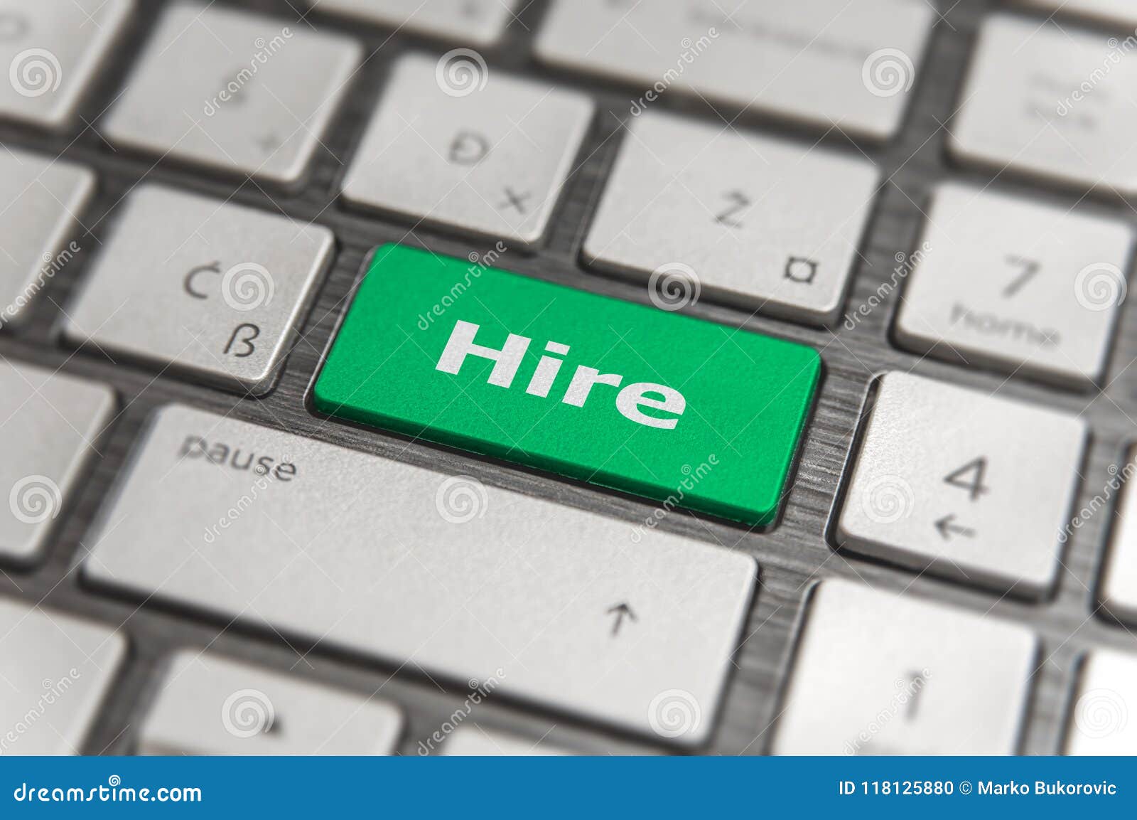 Enter Key and Word Hire Button Modern Pc Text Communication Boar Stock ...