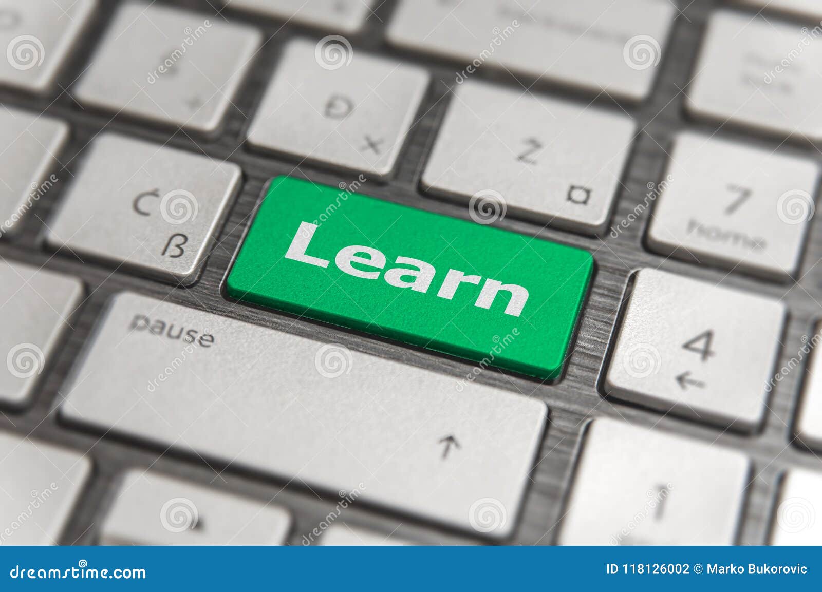 Enter Key and Word Learn Button Modern Pc Text Communication Board ...