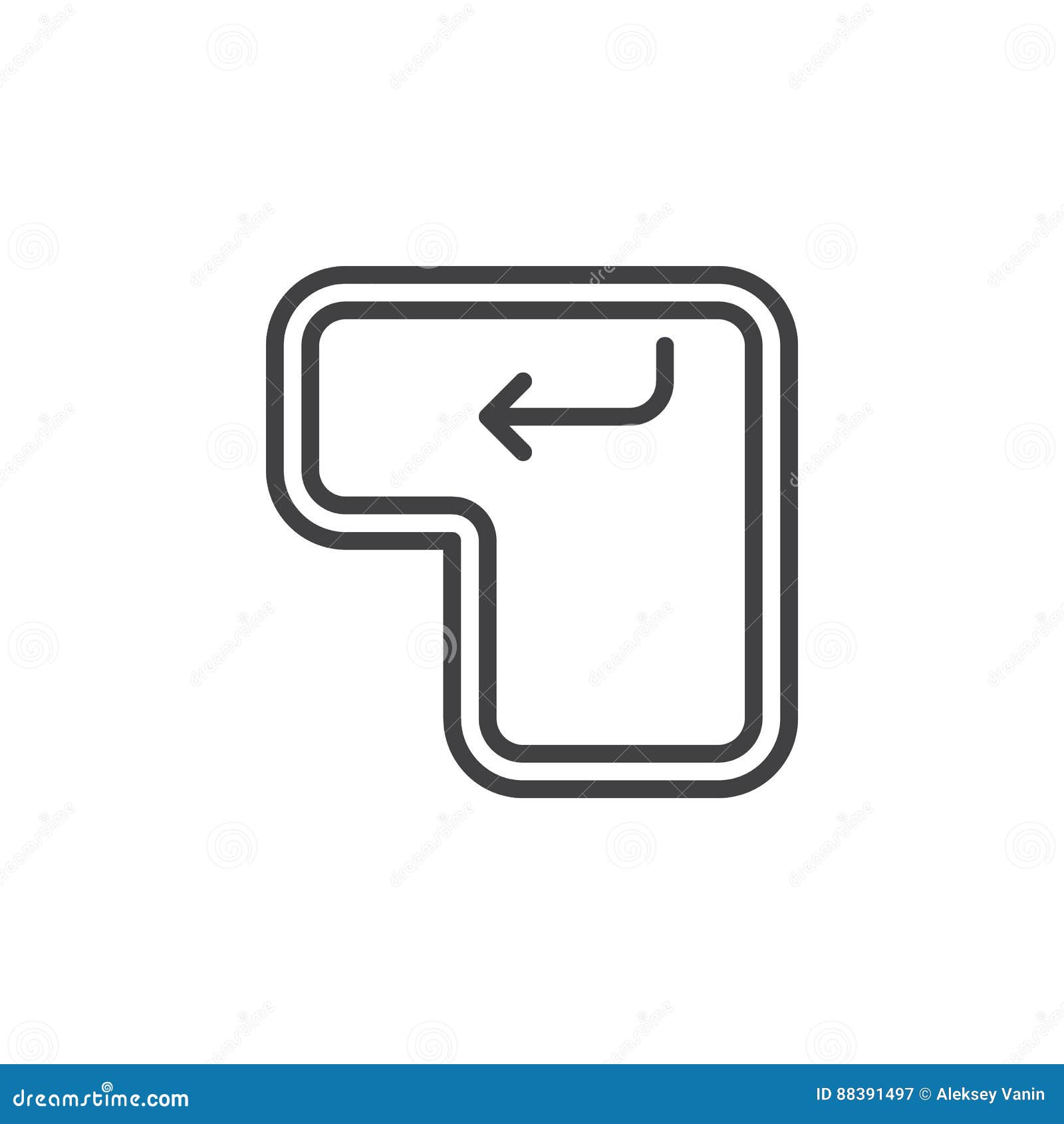 Enter Keyboard Key Line Icon, Outline Vector Sign, Linear Style ... Enter Keyboard Key Line Icon, Outline Vector Sign, Linear Style ...