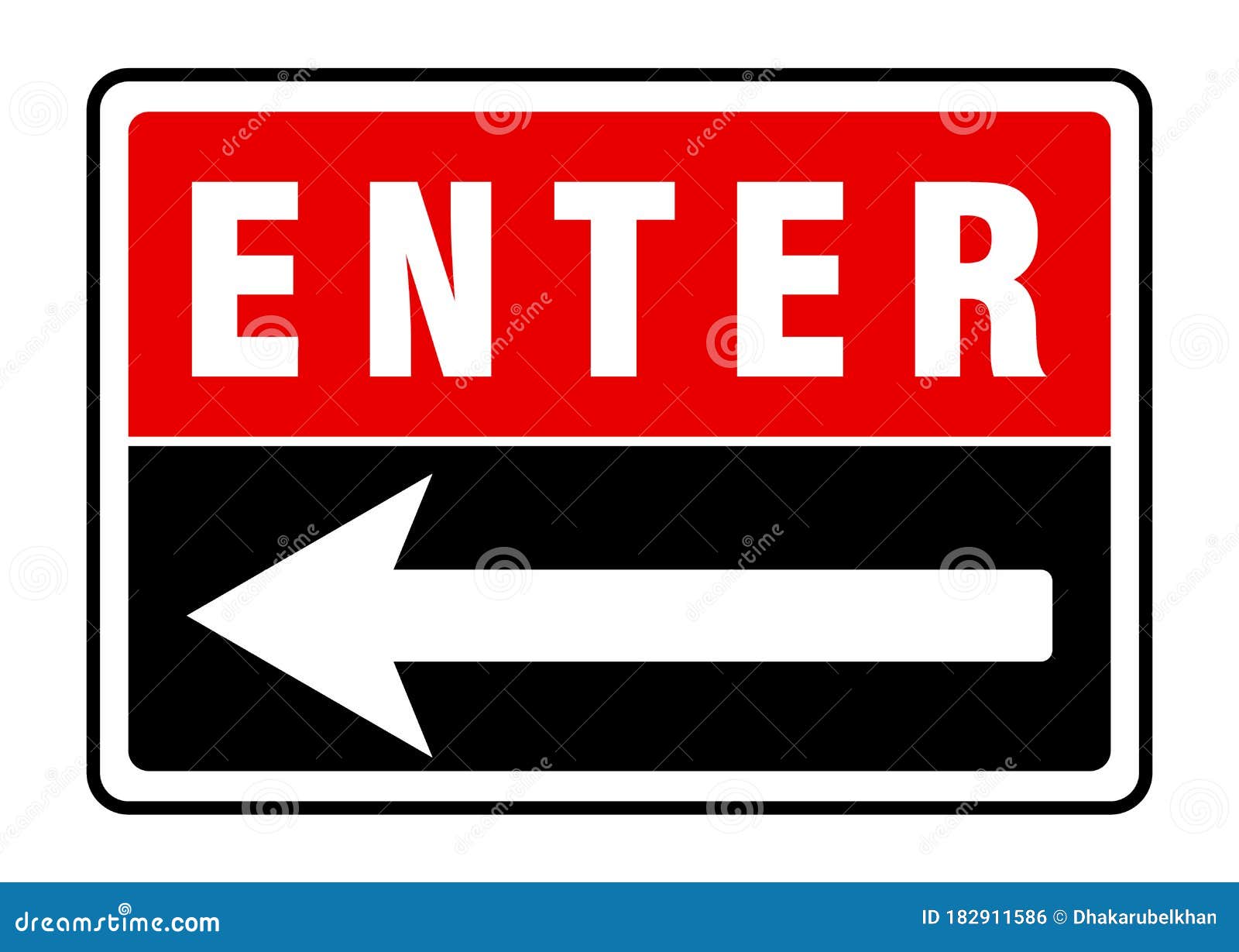 Enter Left Arrow Sign, Enter Sign Stock Vector - Illustration of cutout ...