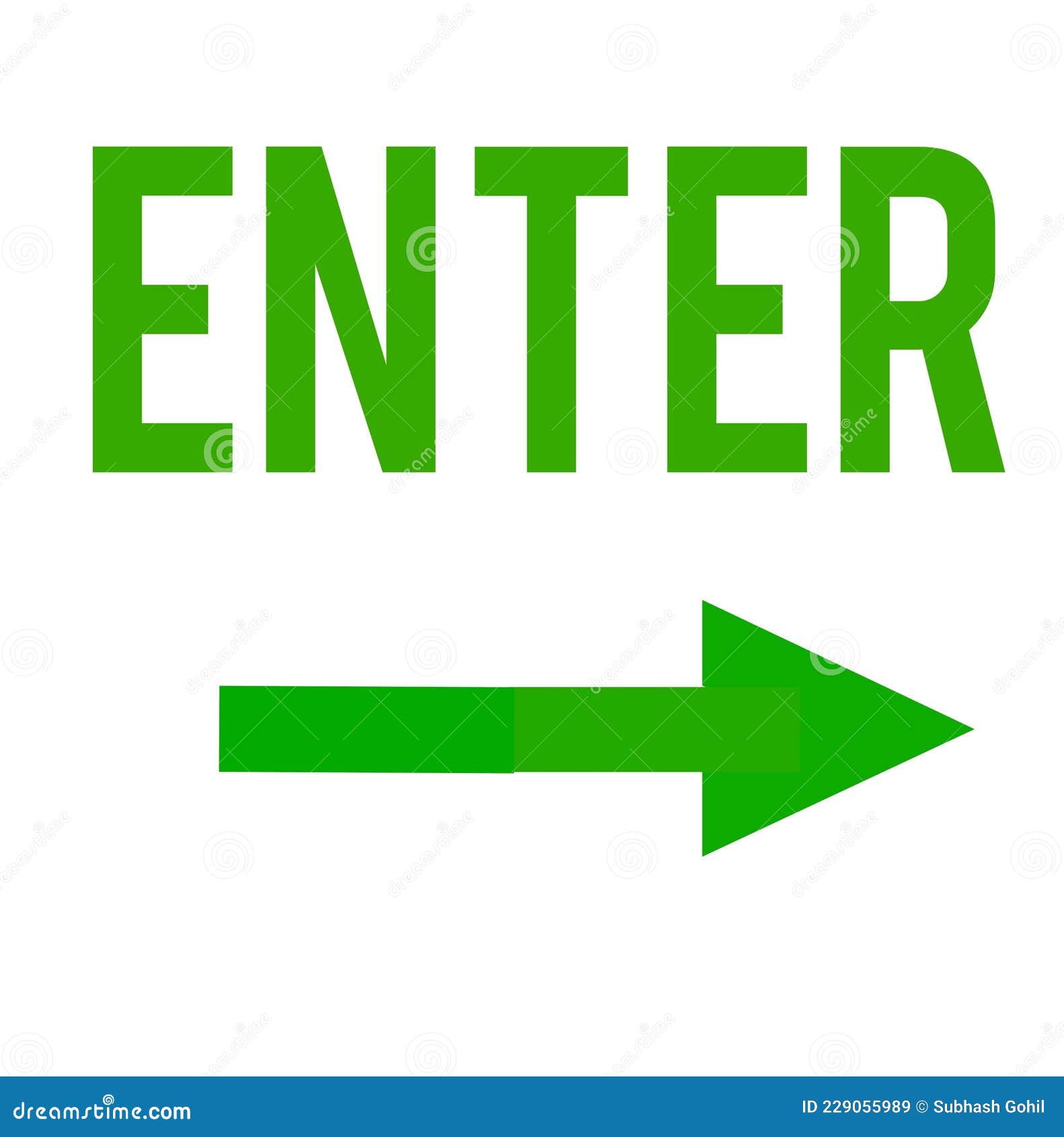 Enter Logo Arrow Design Background Stock Illustration - Illustration of ...