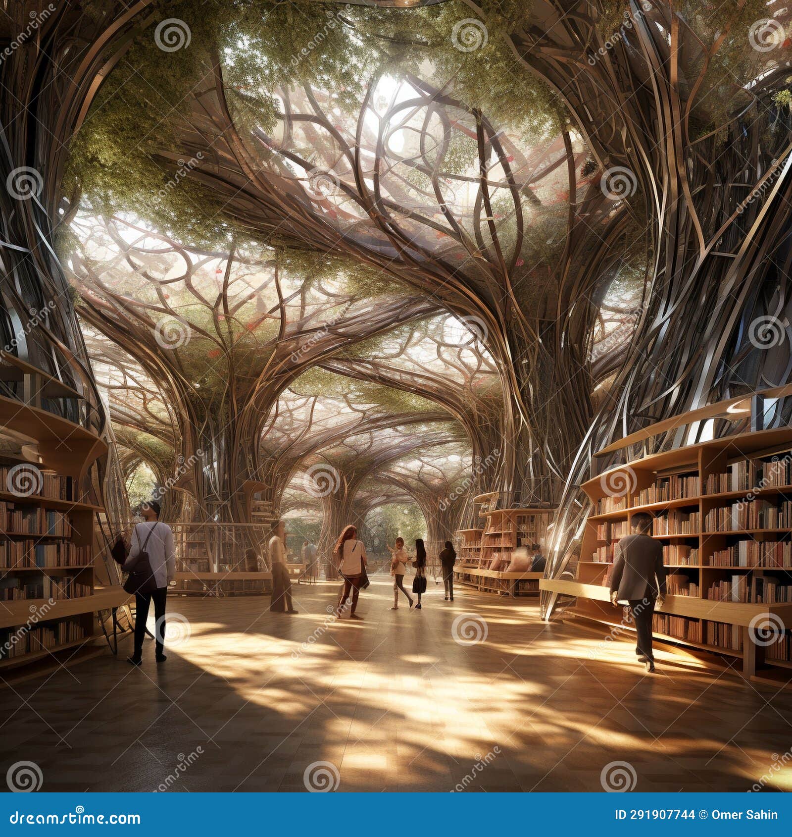 Enchanting Forest Library stock photo. Image of forest - 291907744