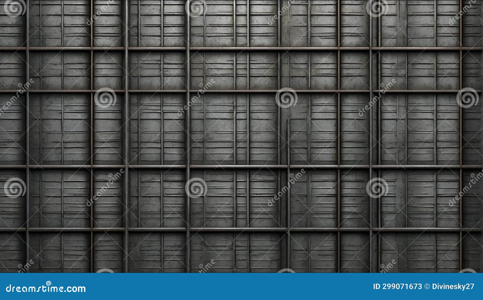 Gridiron Matrix: Steel Background Texture. AI Generate Stock ...