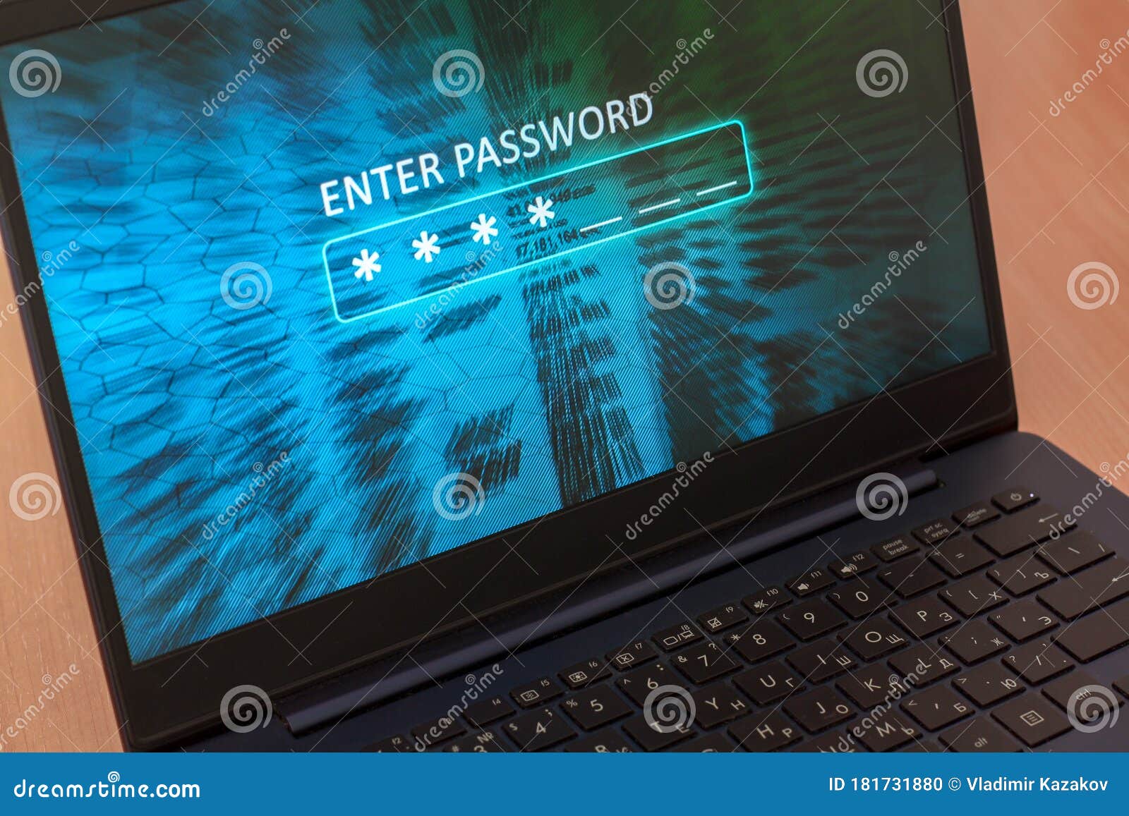 Enter Password Concept on the Laptop Screen. Stock Photo - Image of ...