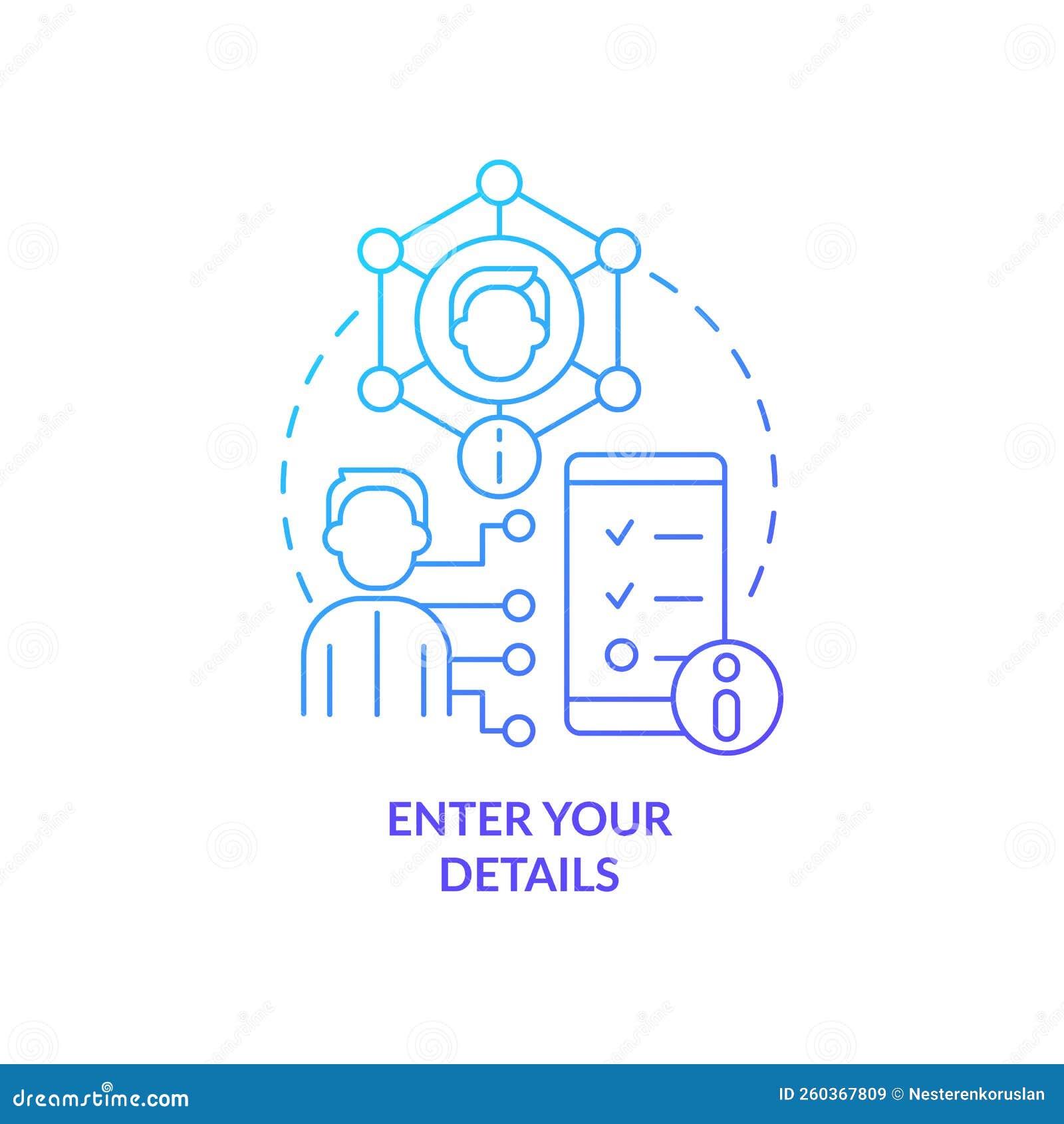 Enter Personal Information Blue Gradient Concept Icon Stock Vector ... Enter Personal Information Blue Gradient Concept Icon Stock Vector ...