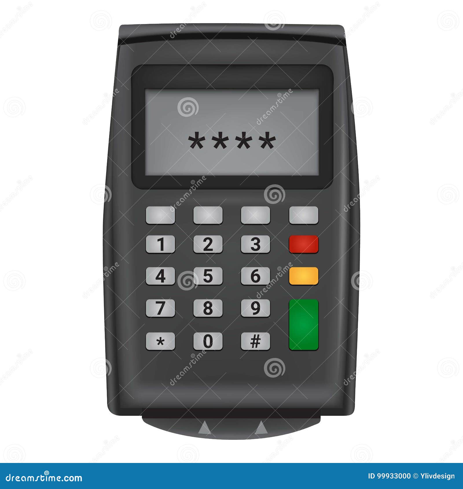 Enter Pin Code Credit Card Icon, Realistic Style Stock Vector ...