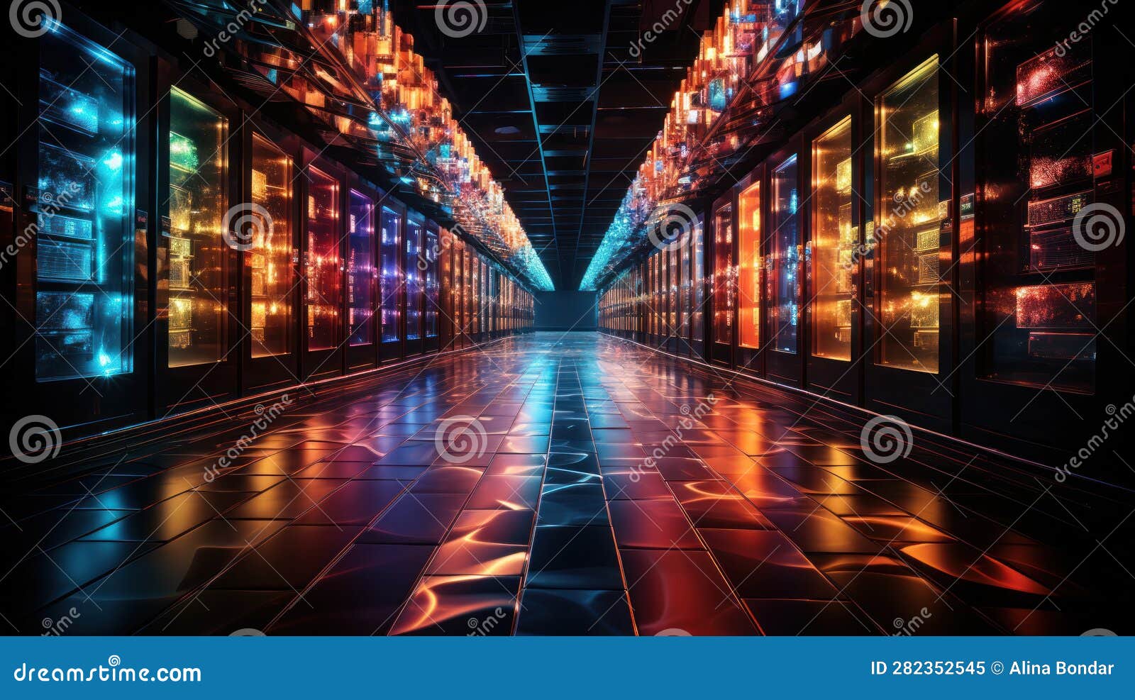 Enter a Realm of Technological Marvels within a Data Center Server Room ...