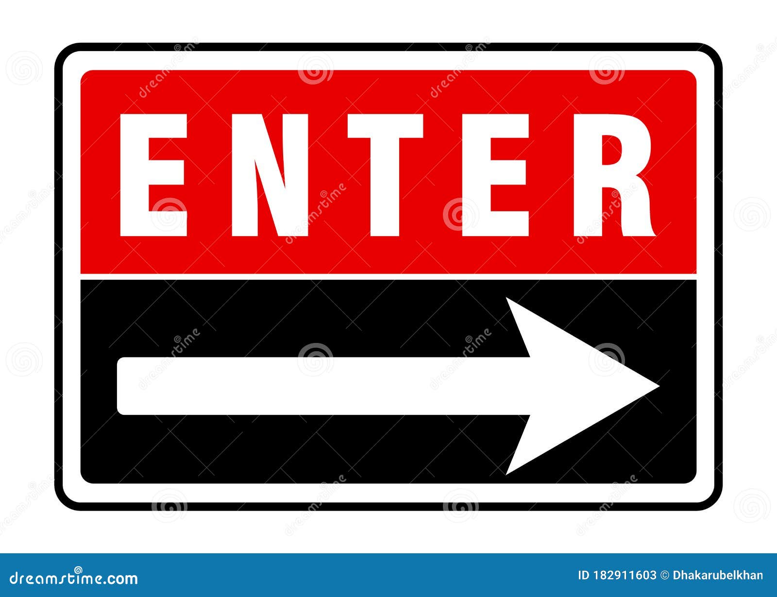 Enter Right Arrow Sign, Enter Sign Stock Vector - Illustration of ...