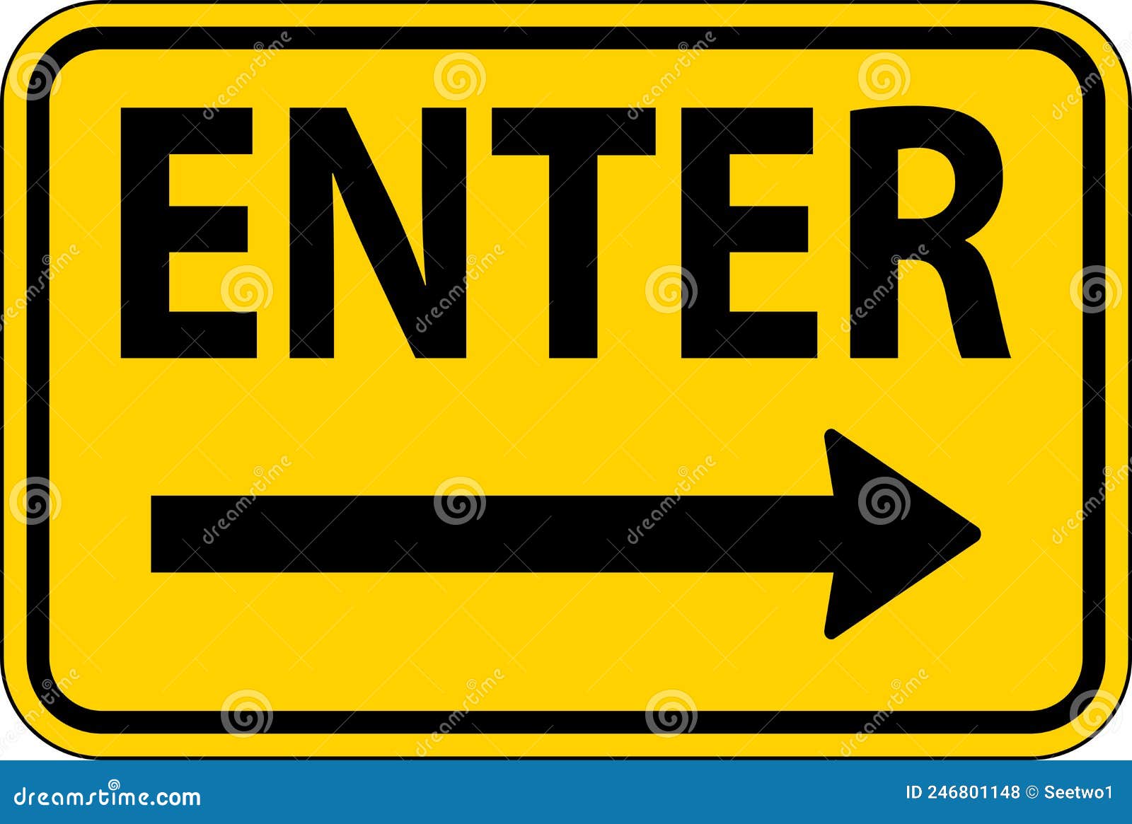 Enter Right Arrow Sign on White Background Stock Vector - Illustration ...