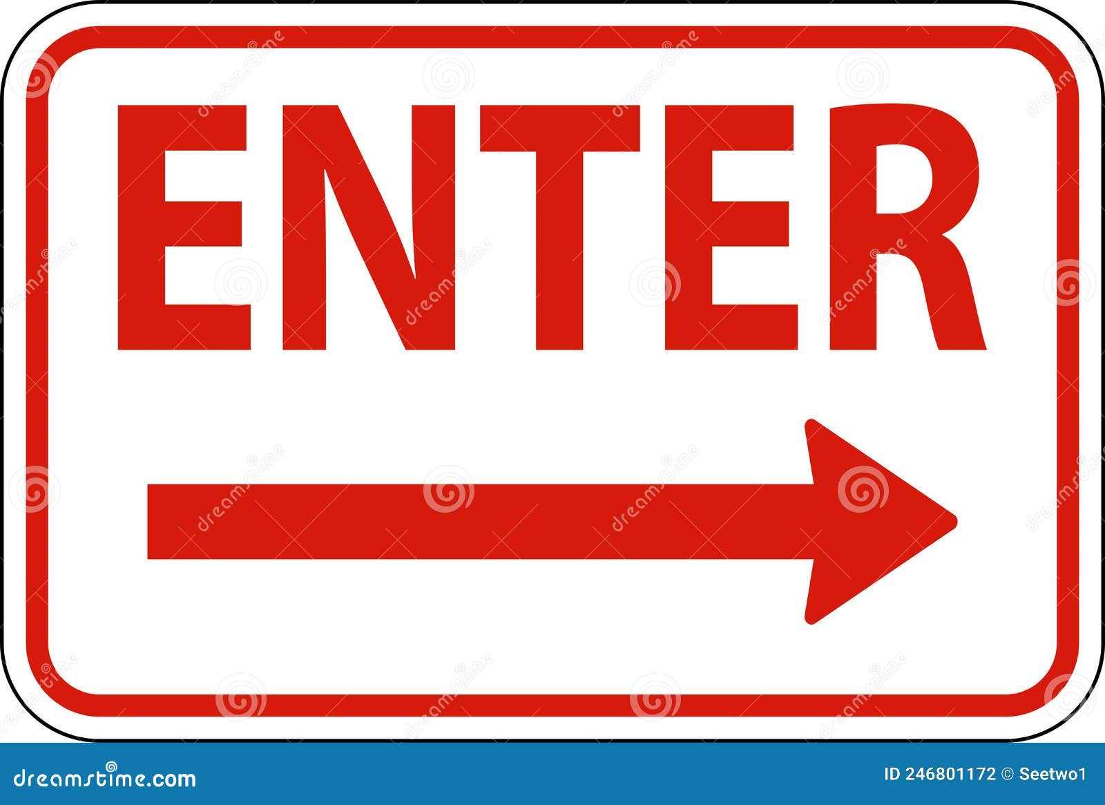 Enter Right Arrow Sign on White Background Stock Vector - Illustration ...