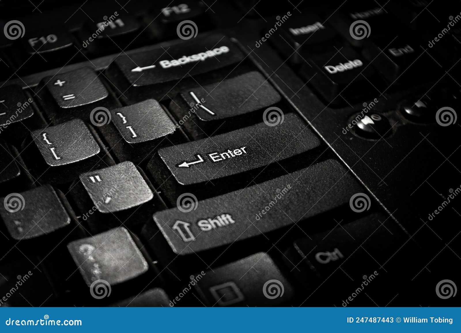 Enter Sign Text in Computer Keyboard Stock Image - Image of electronics ...