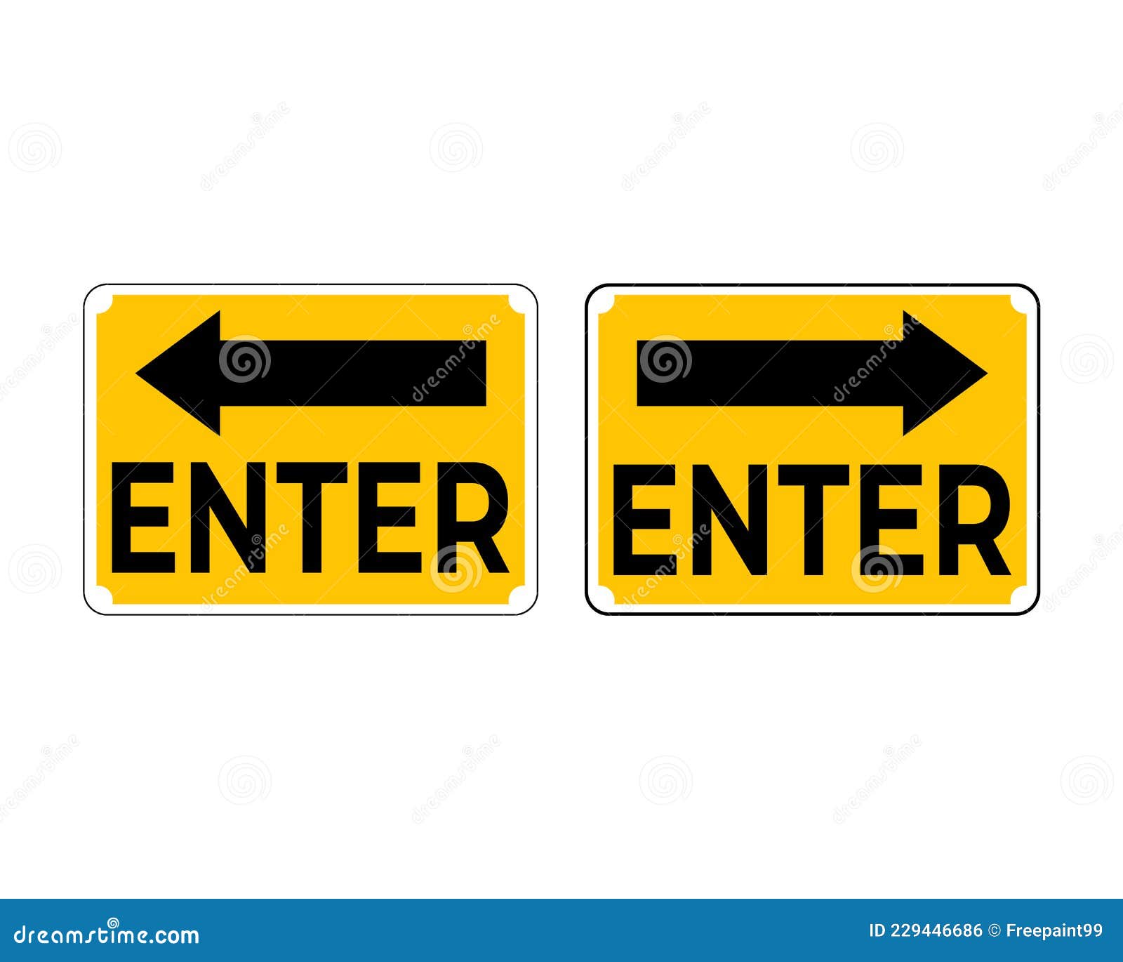 Enter Sign in Vector, Easy To Use and Print Design Templates. Stock ...
