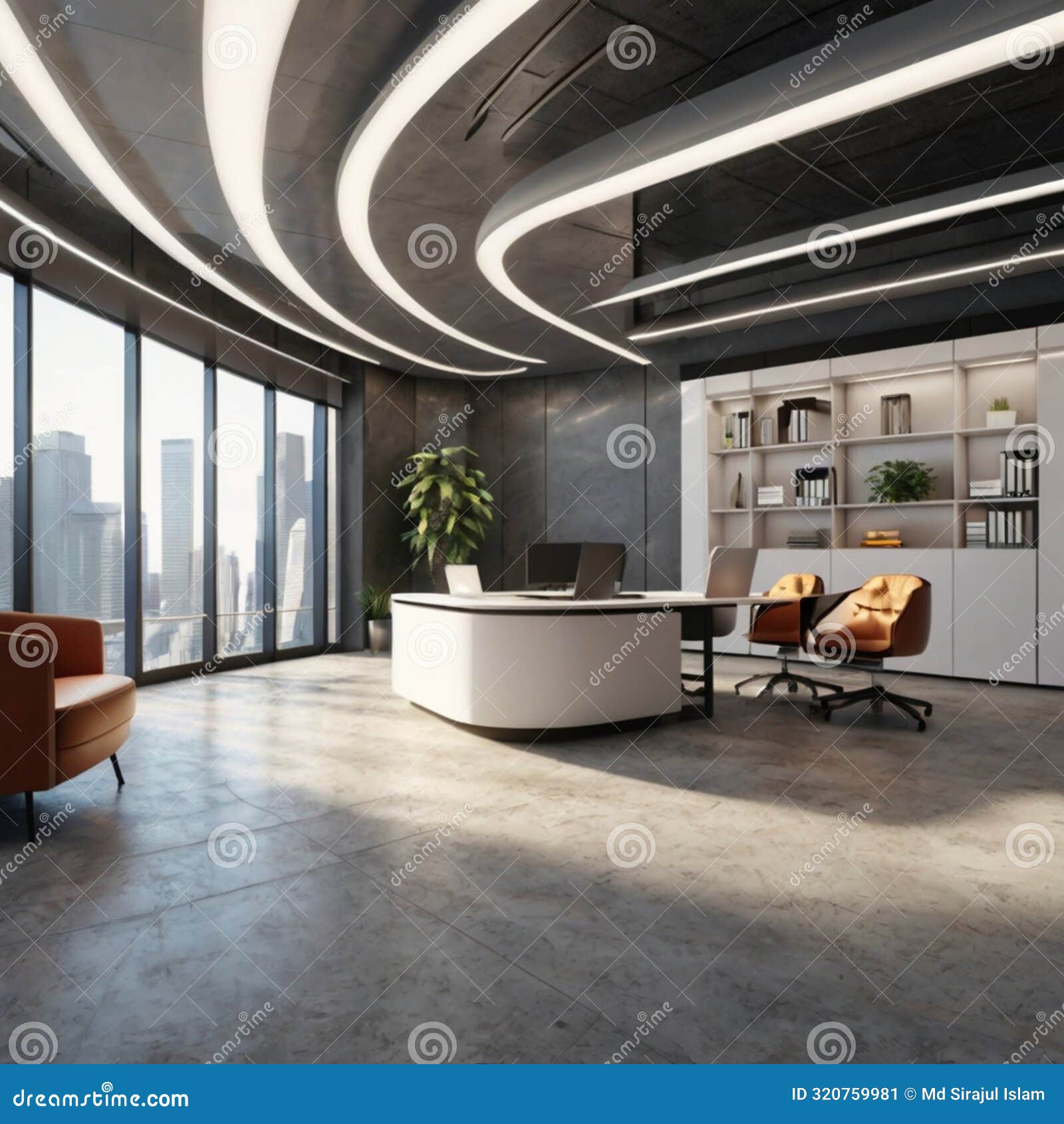 Immersive 360-Degree Virtual Reality Office: a 3D Experience Stock ...