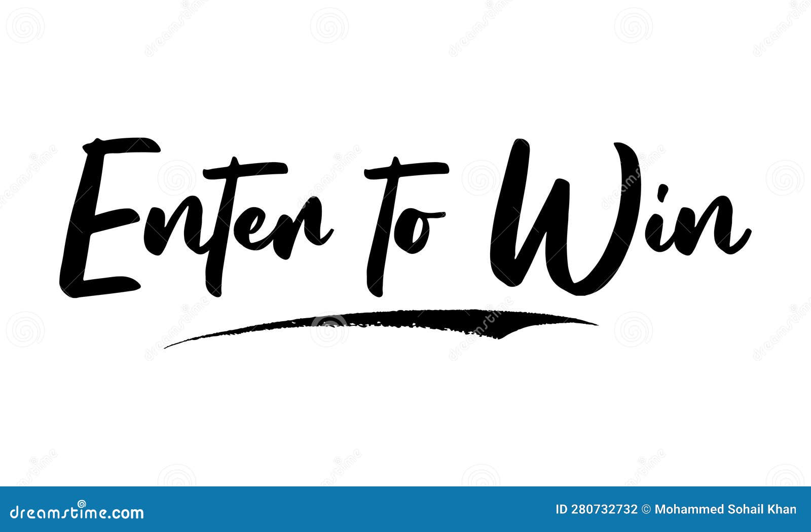 Enter To Win Bold Typography Lettering Text Vector Design Quote Stock ...