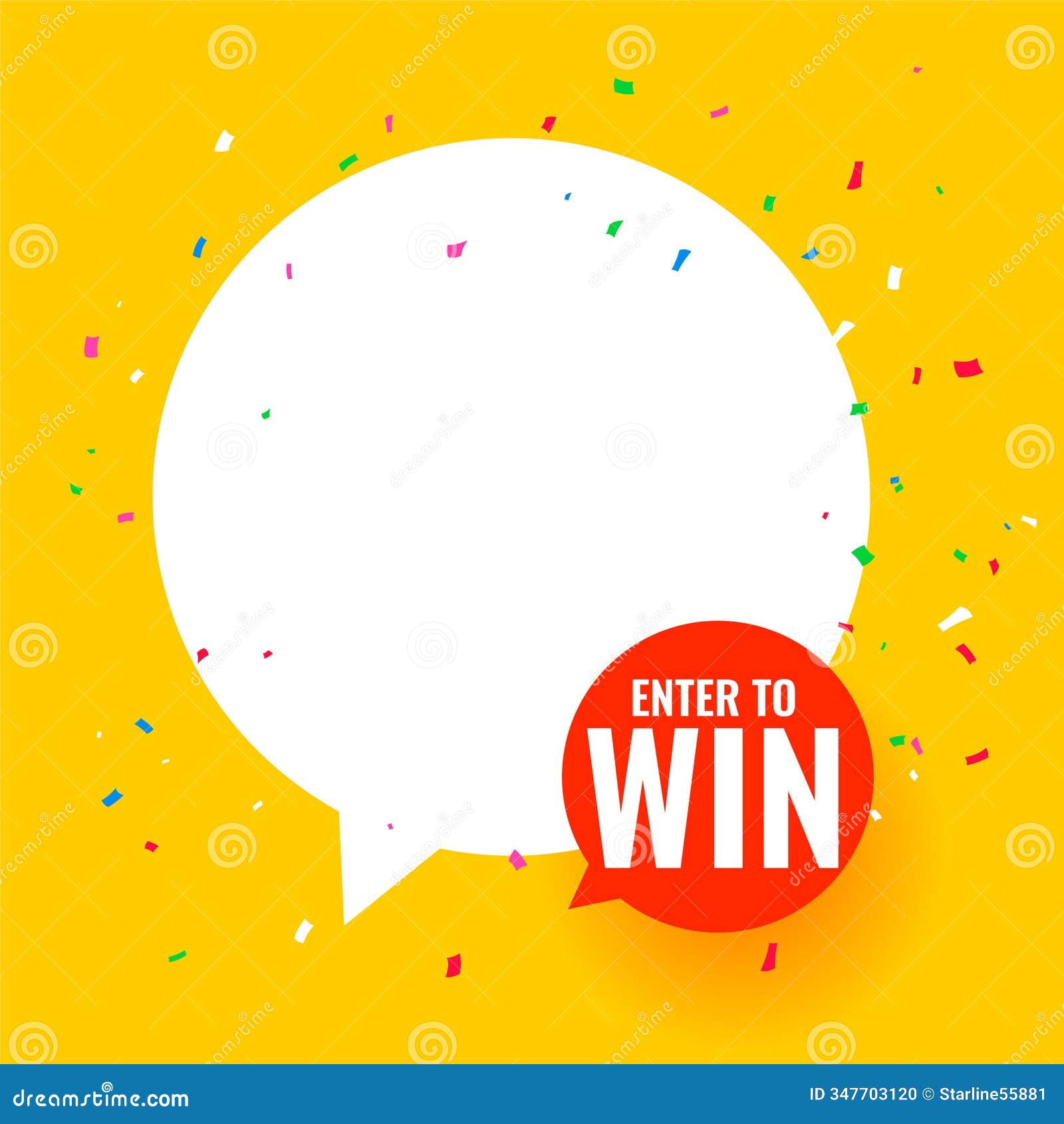 Enter To Win and Claim Reward Background with Chat Bubble Stock ...