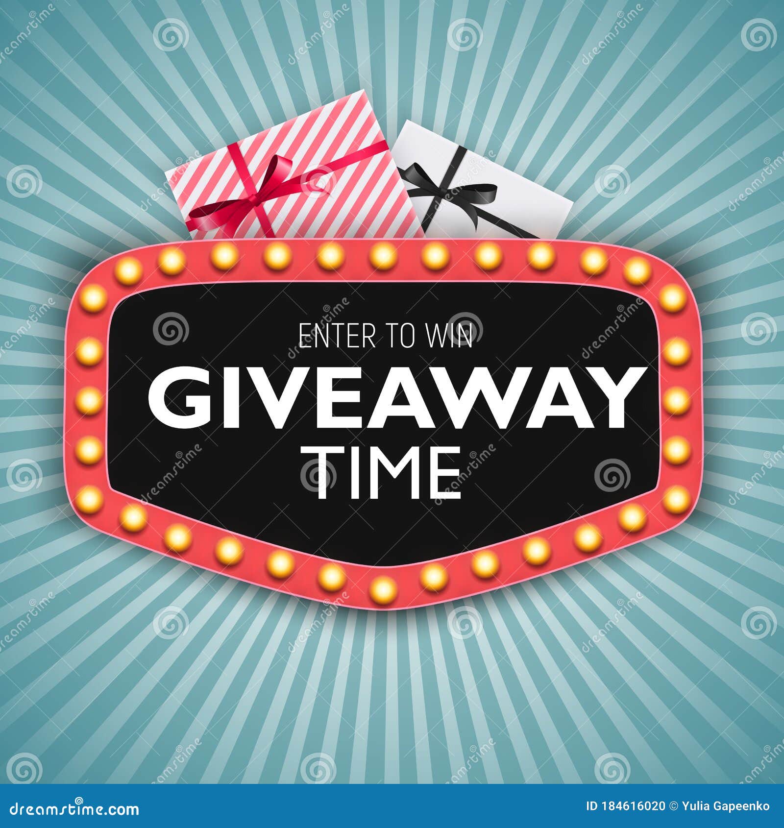 Enter To Win. Giveaway Time Stock Illustration - Illustration of ...
