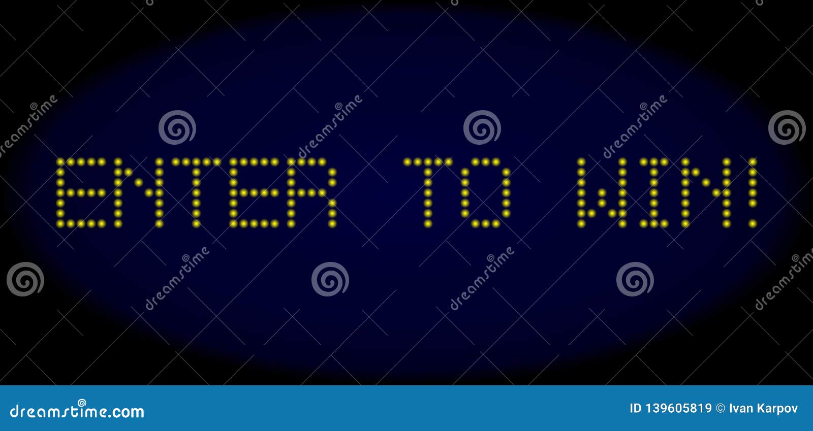 ENTER TO WIN! Led Style Message with Glowing Dots Stock Vector ...