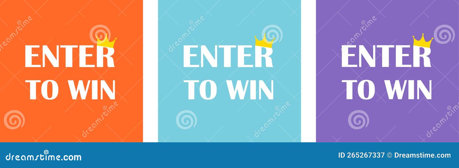 Enter To Win Poster Set Design Template Stock Vector - Illustration of ...