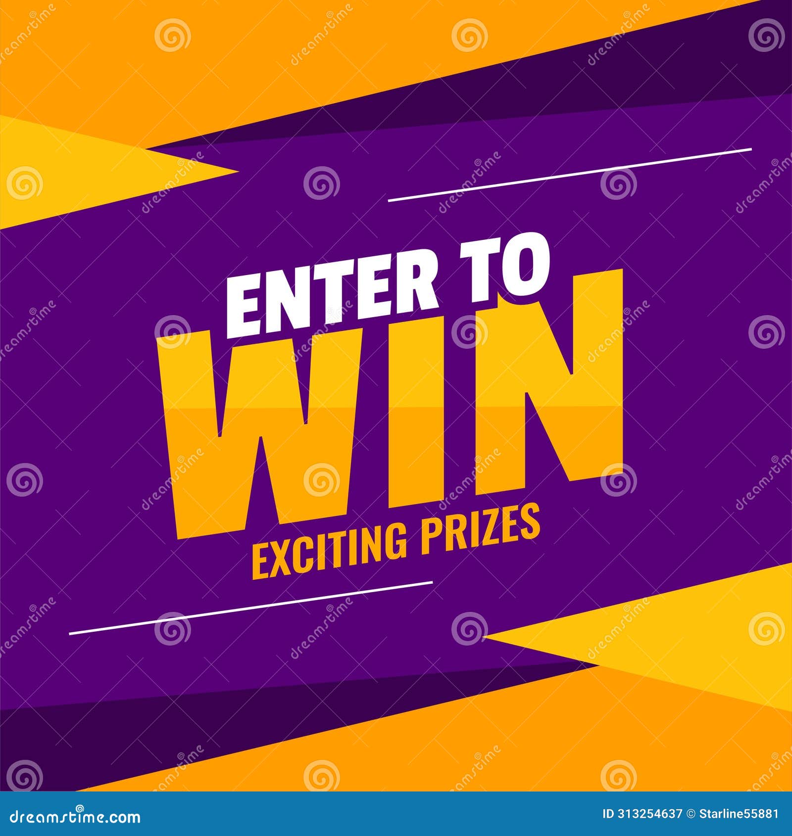 Enter To Win Prizes Background Login To Giveaway Contest Stock Vector ...