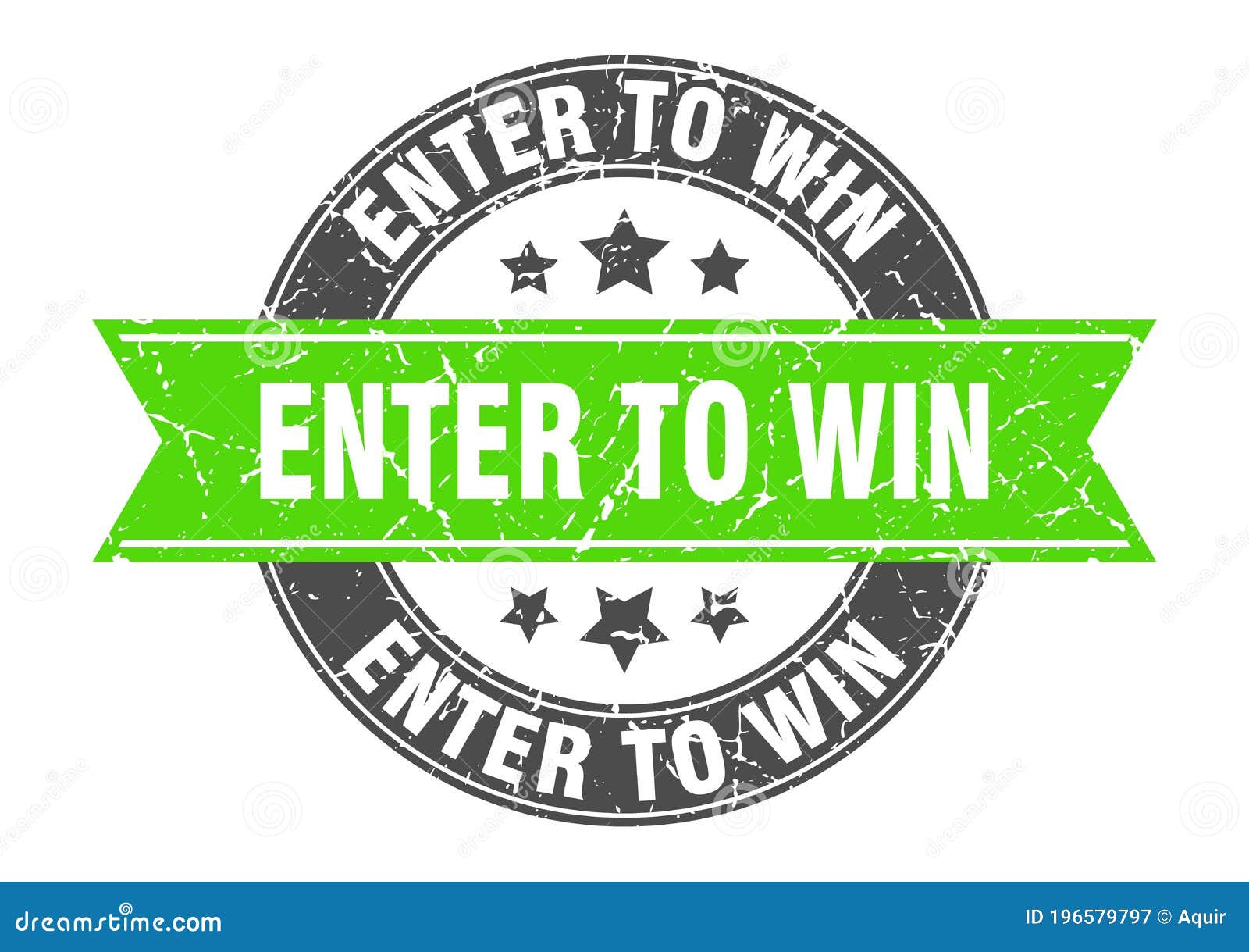 Enter To Win Round Stamp with Ribbon. Label Sign Stock Vector ...