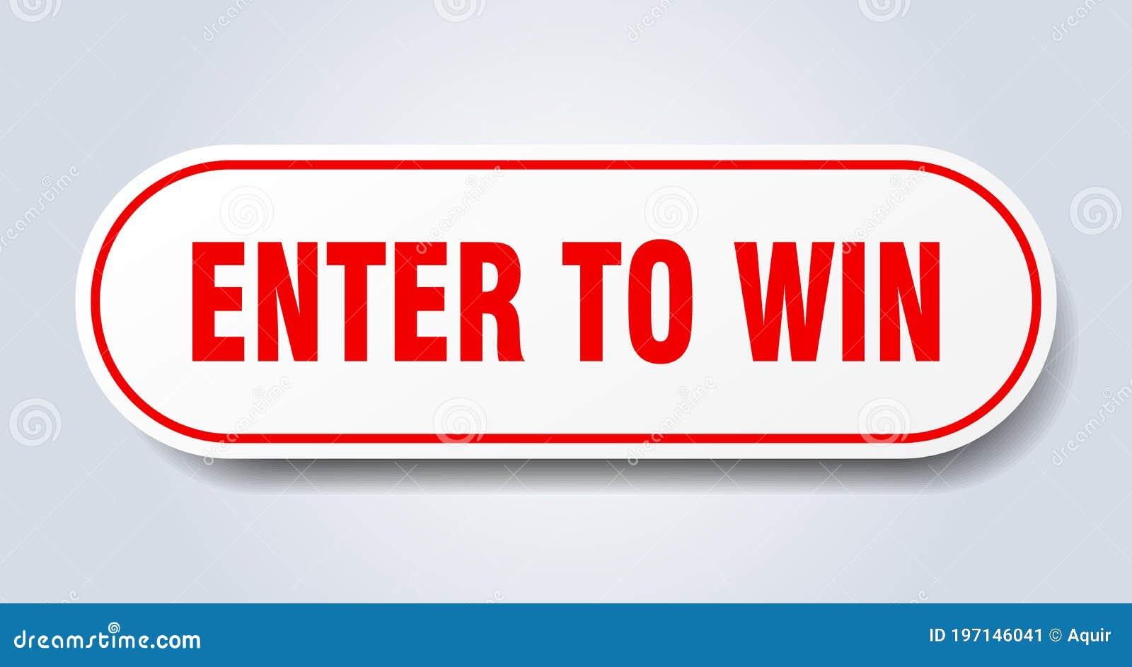 Enter To Win Sign. Rounded Isolated Button. White Sticker Stock Vector ...