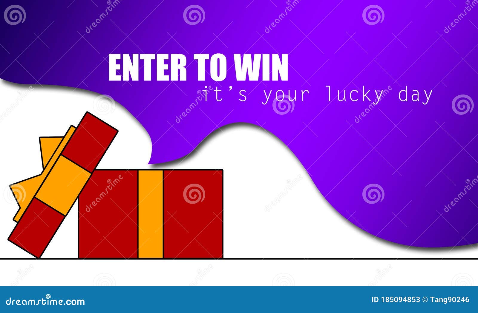 Enter To Win Slogan from Gift Box Opening Stock Illustration ...