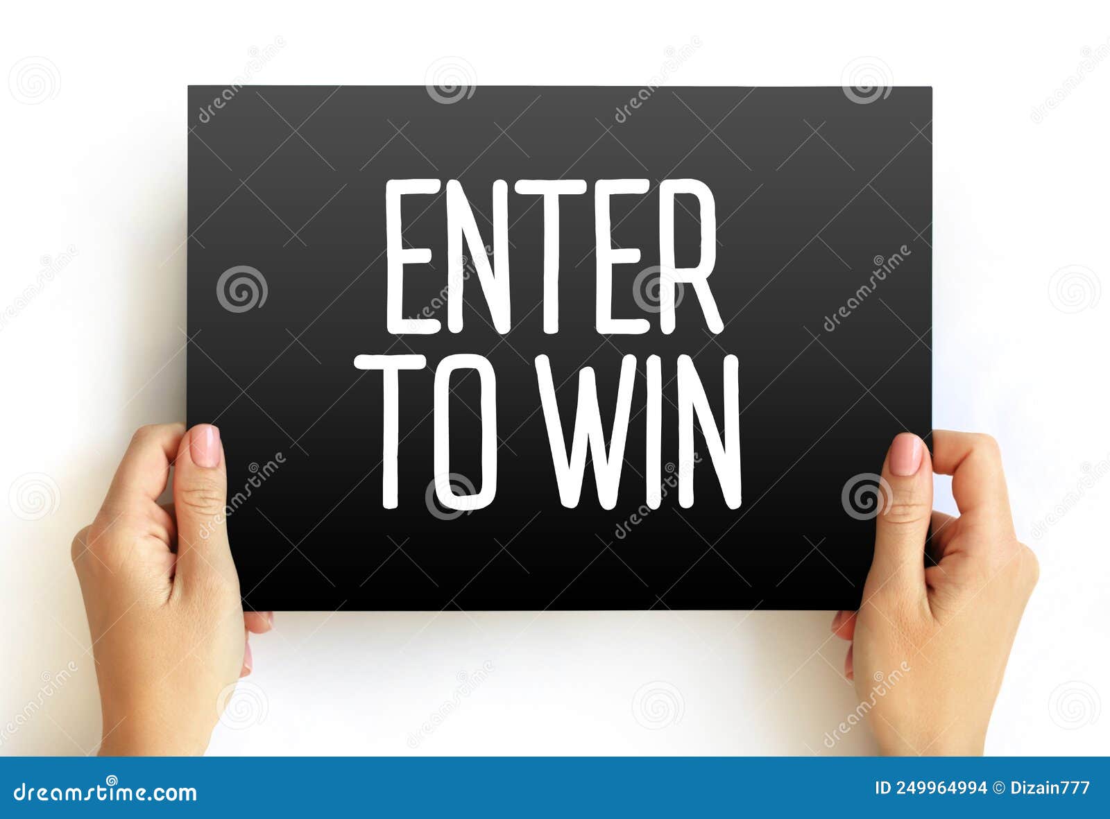 Enter To Win Text on Card, Concept Background Stock Photo - Image of ...
