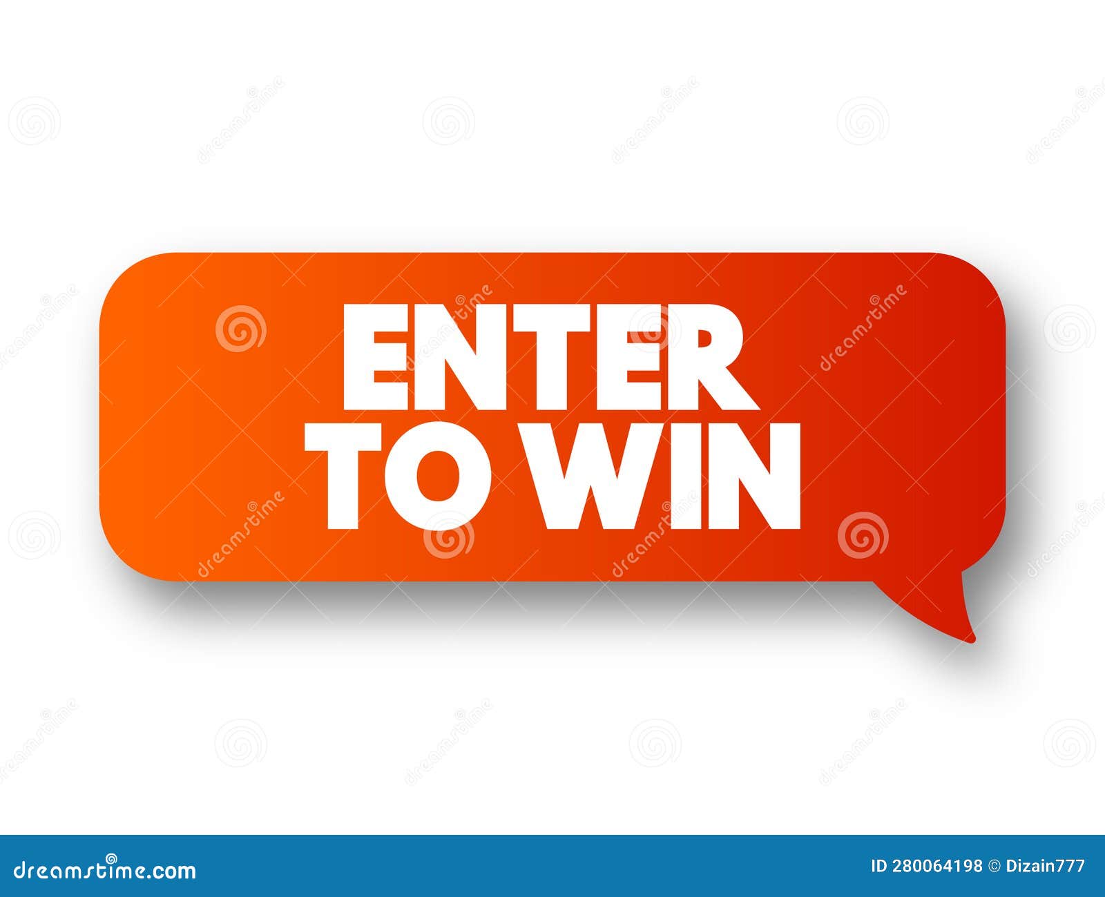 Enter To Win Text Message Bubble, Concept Background Stock Illustration ...