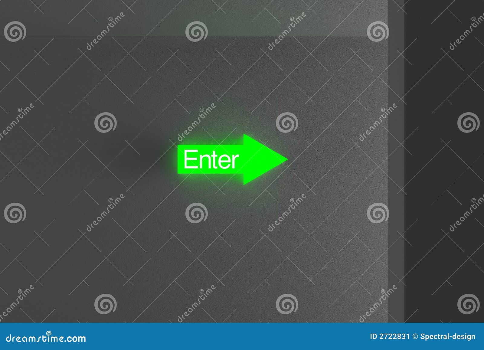 Enter - this way stock illustration. Illustration of green - 2722831