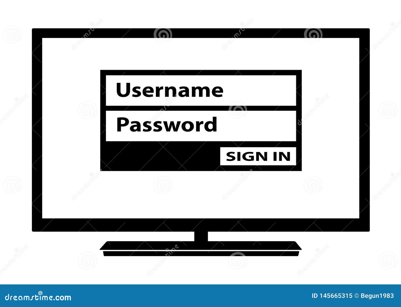 Enter Your Login and Password on the Computer. Stock Vector ... Enter Your Login and Password on the Computer. Stock Vector ...