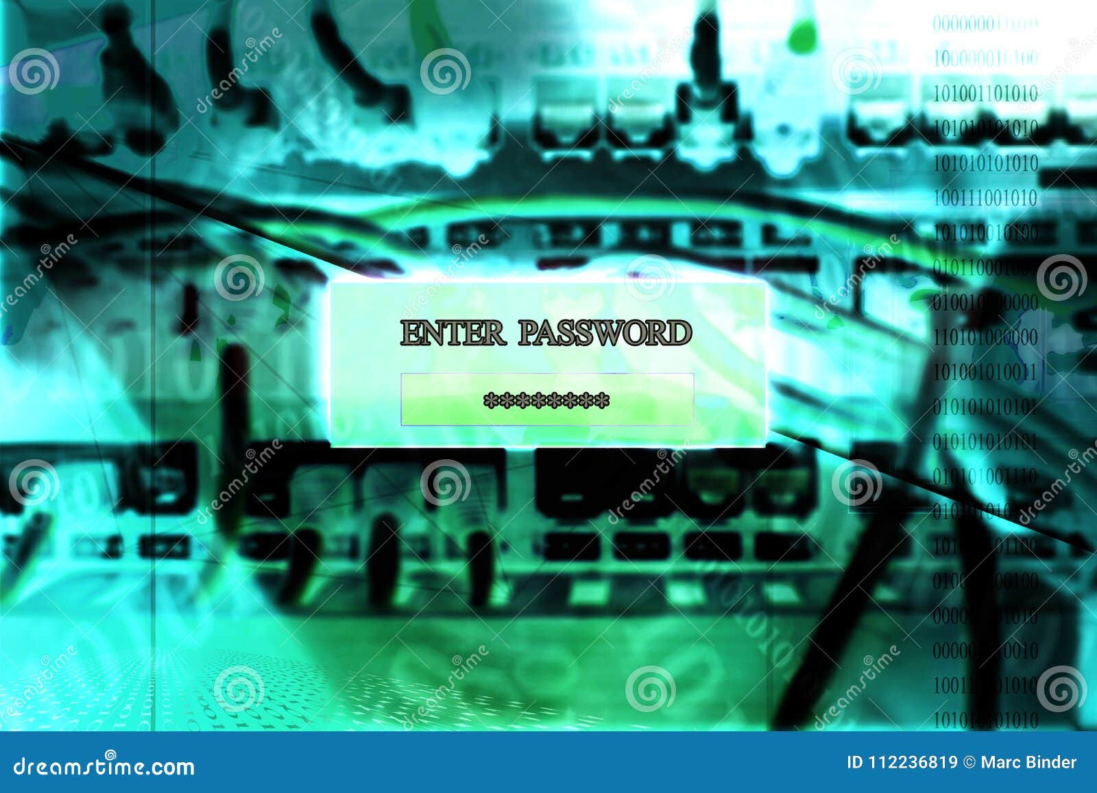 Enter Your Safe Password on Digital Screen Stock Image - Image of ...