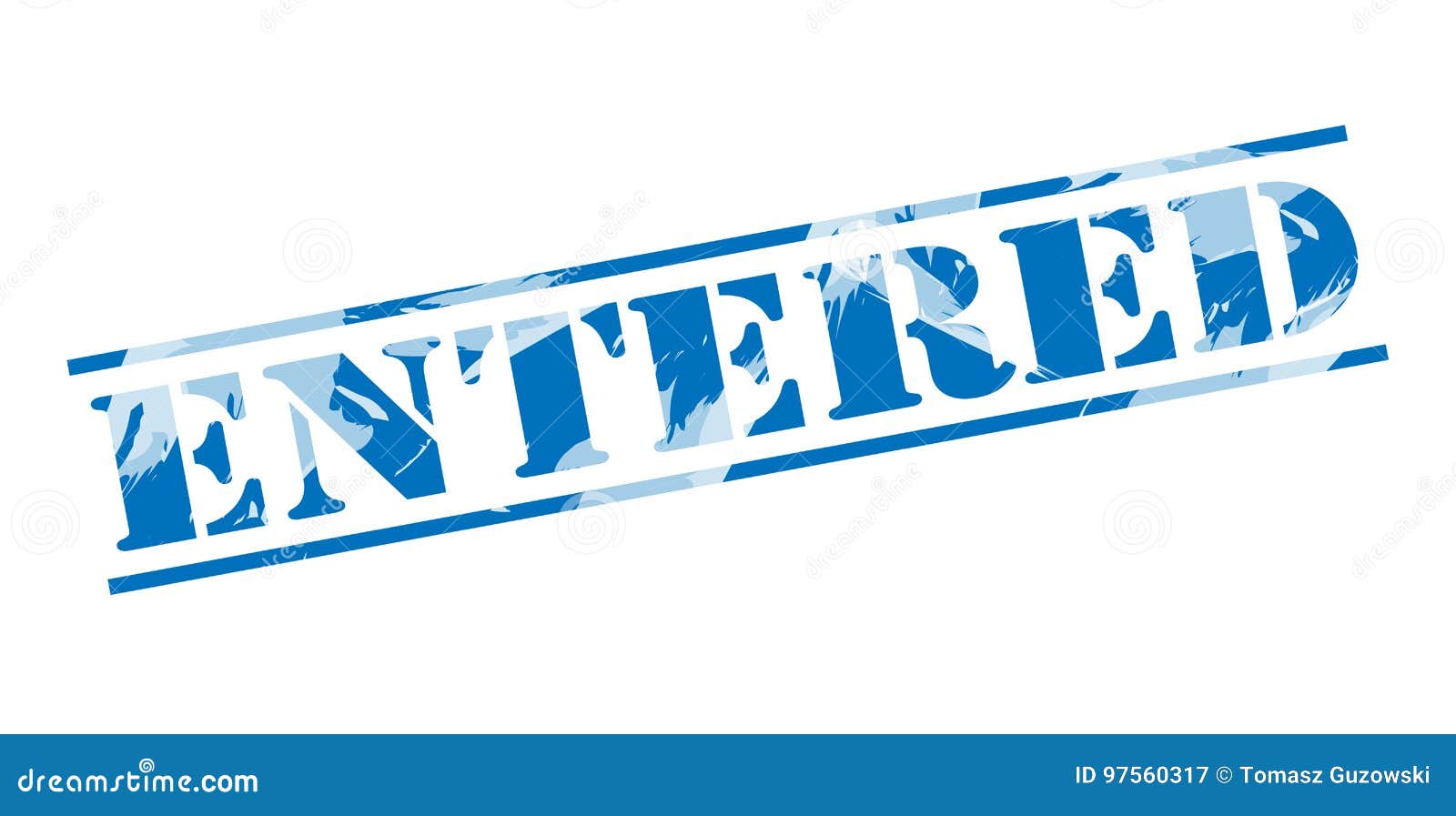 Entered blue stamp stock illustration. Illustration of blue - 97560317
