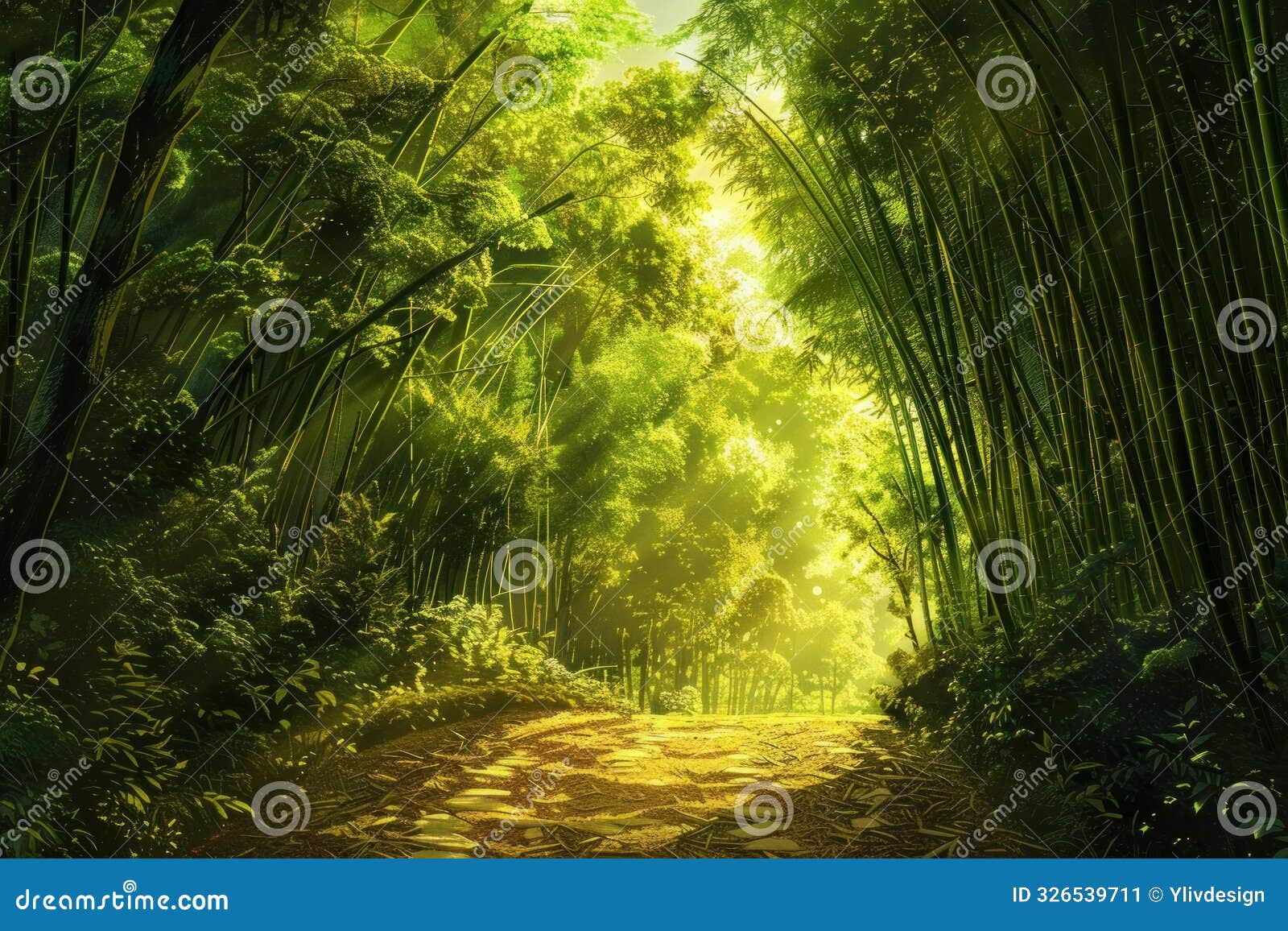 Entering the Bamboo Forest Path Stock Image - Image of bamboo, scenery ...