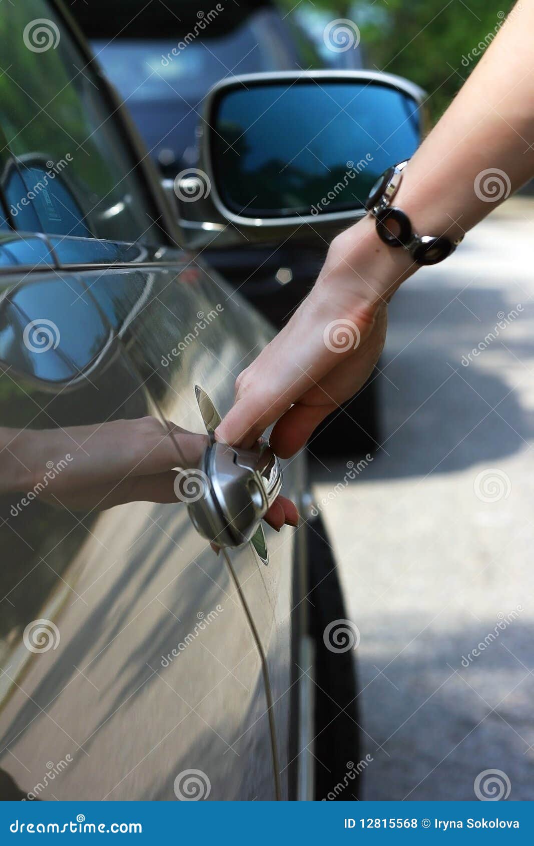 Entering car stock photo. Image of station, pump, girl - 12815568