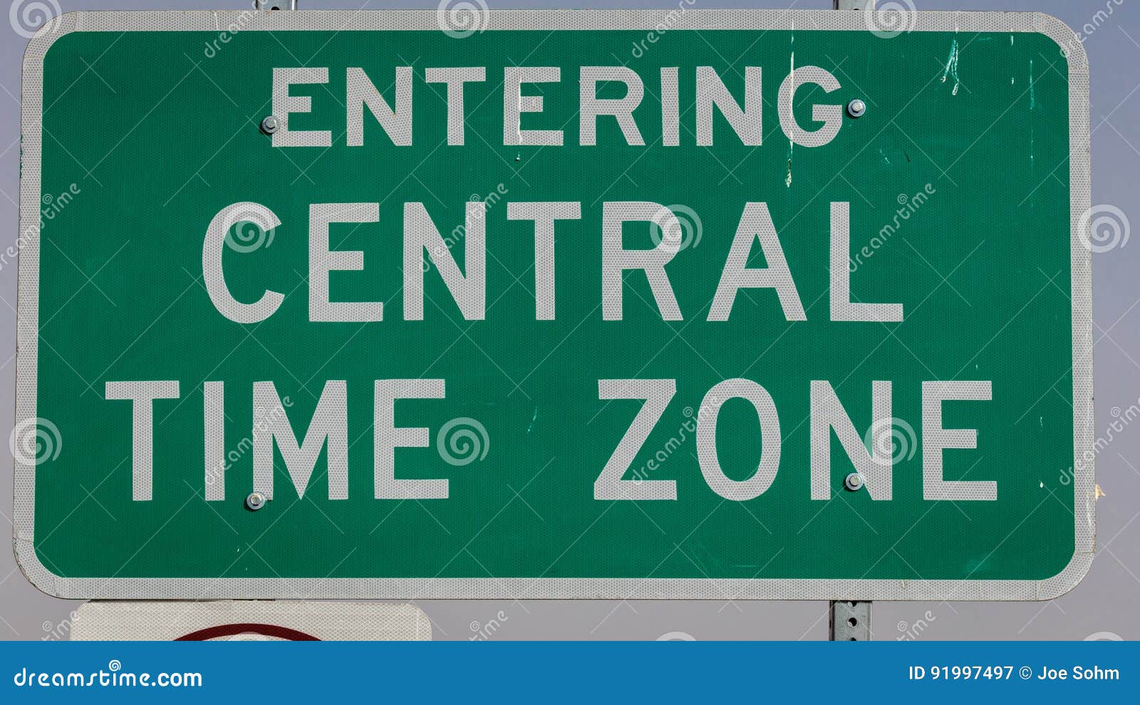 Entering Central Time Zone Road Sign Stock Image - Image of vertical ...