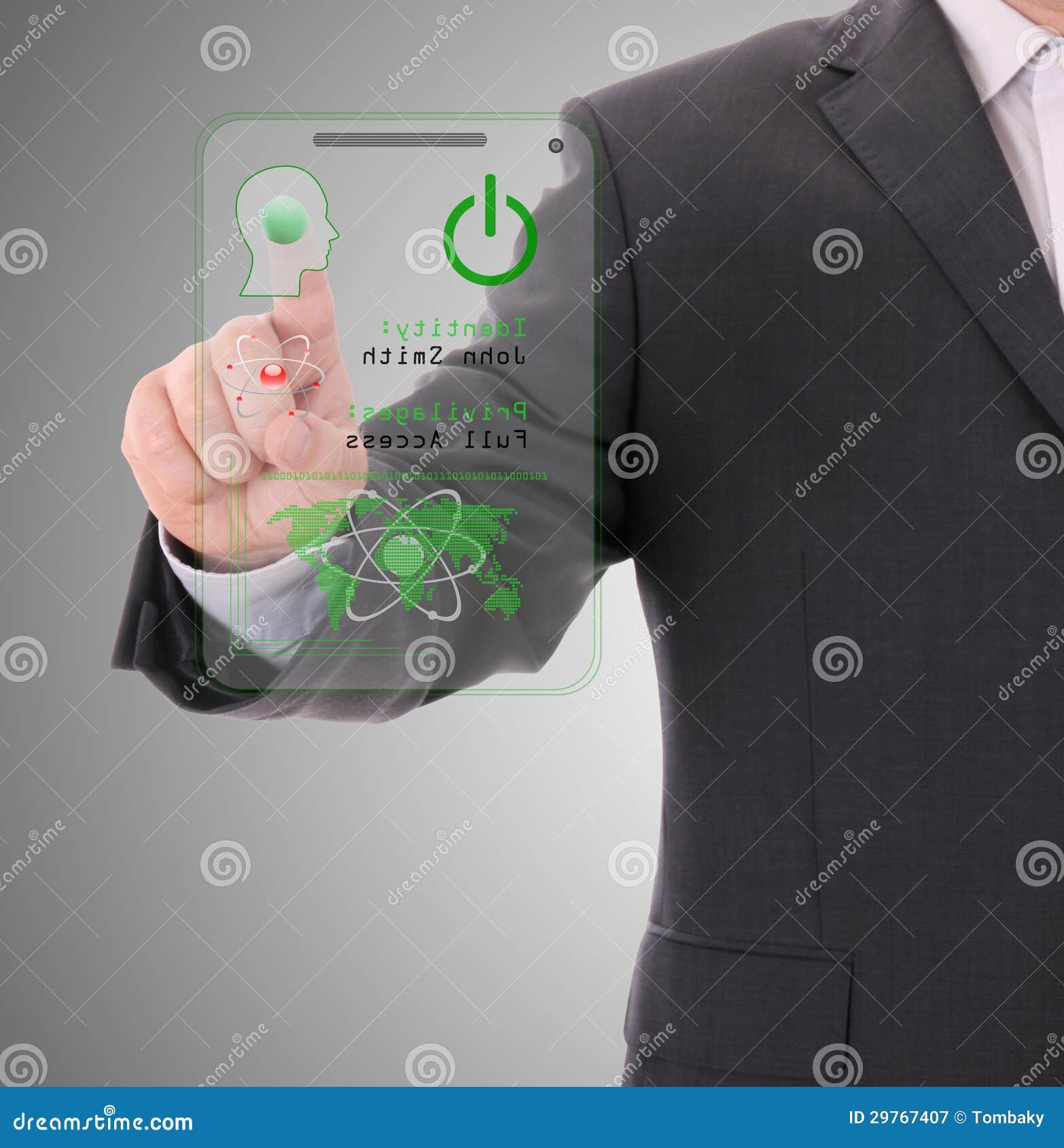 Secure Data by Touch Screen Stock Image - Image of agency ...