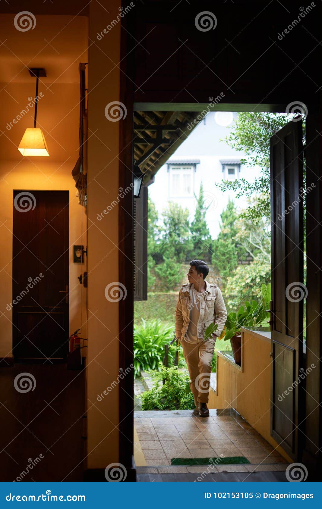 Entering hotel hall stock image. Image of accommodation - 102153105